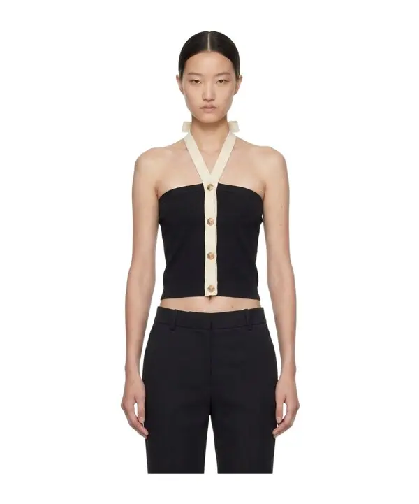 Marissa Chiara Halter Neck Tube Top With Contrast Trim