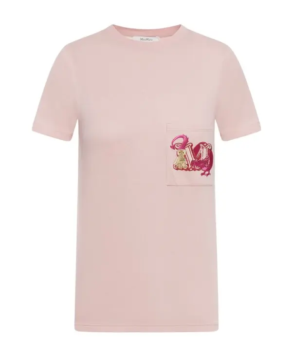 Max Mara Embellished Crewneck T-shirt - Pink