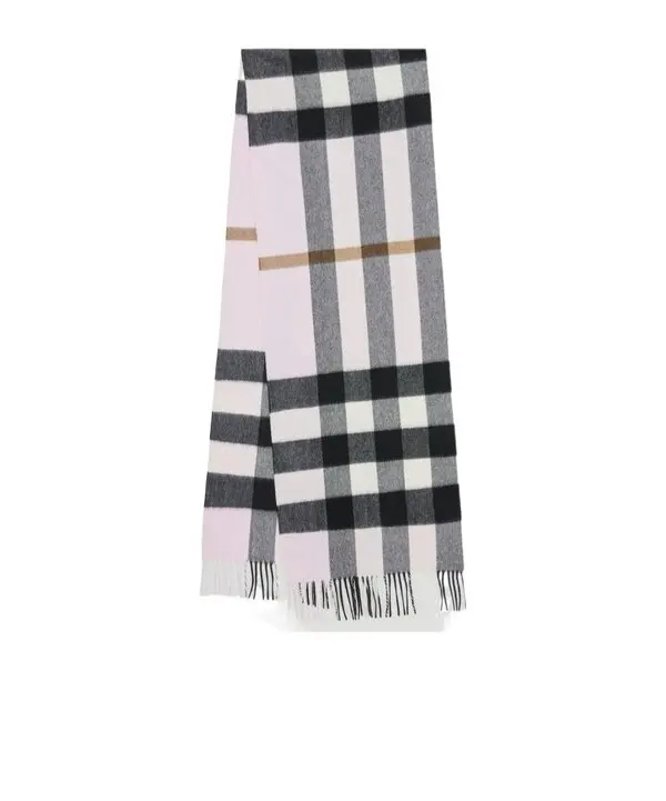Burberry Check Cashmere Scarf - Light Candy Pink