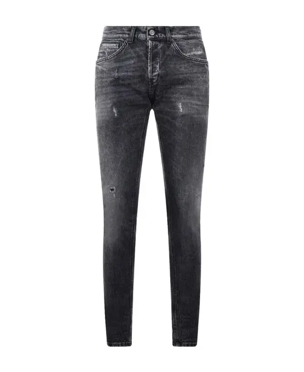 DONDUP George Distressed Skinny Jeans - Black