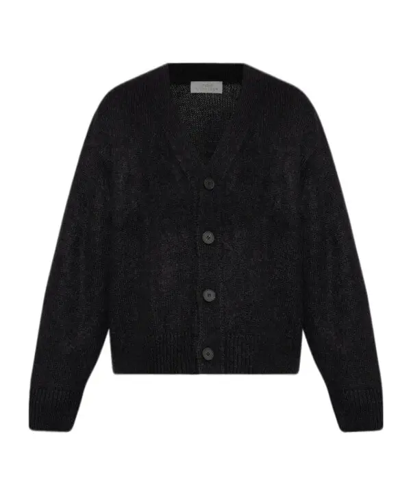 Studio Nicholson Buttoned V-neck Cardigan - Black