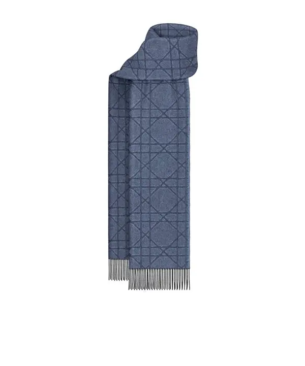 Dior Cannage Scarf - Blue
