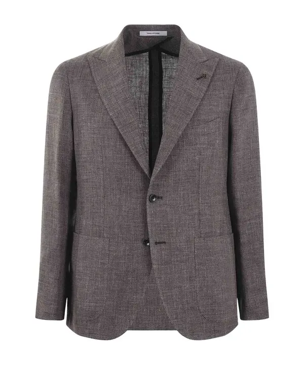 Tagliatore Peak Lapel Deconstructed Jacket - Black