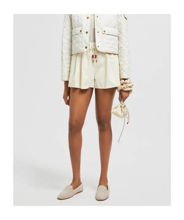Moncler Flared Drawstring Shorts - White