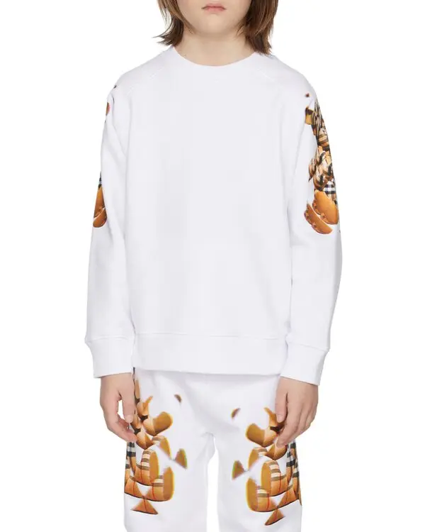Burberry Thomas Bear Print Sweatshirt - White