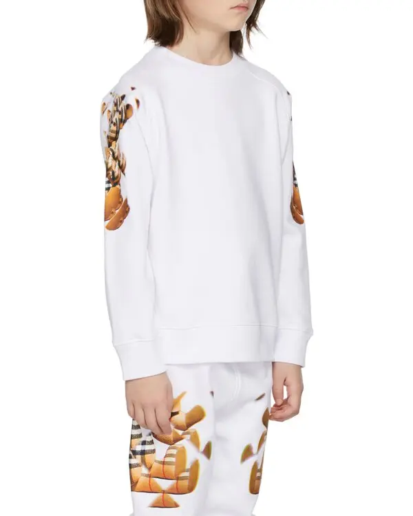 Burberry Thomas Bear Print Sweatshirt - White