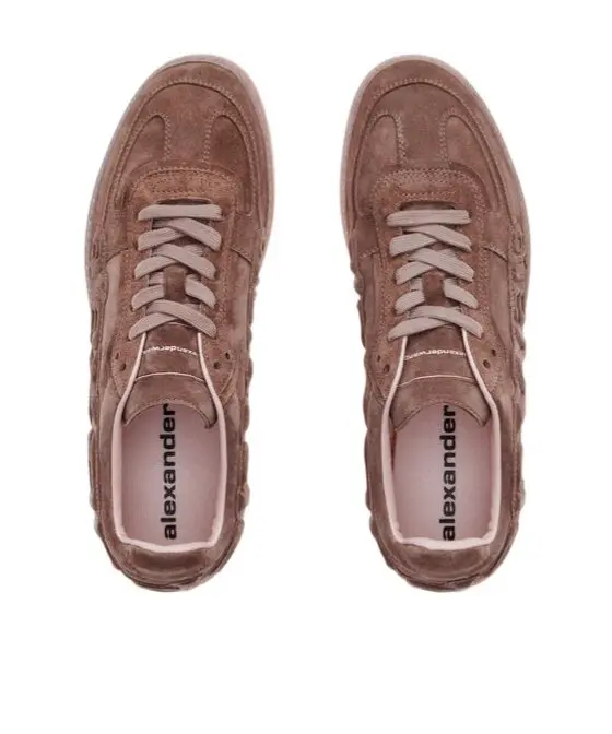 Alexander Wang Logo-embossed Suede Sneakers - Pink