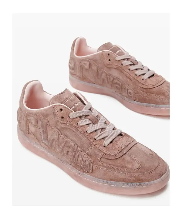 Alexander Wang Logo-embossed Suede Sneakers - Pink