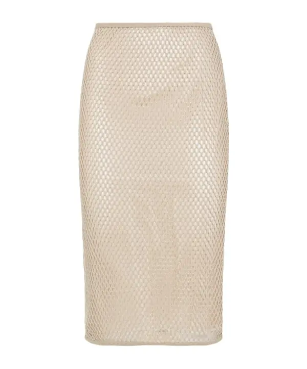 Prada Crochet Midi Knitted Skirt