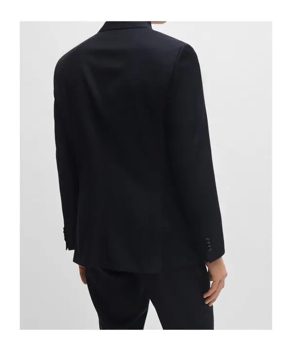 Hugo Boss Single-breasted Virgin Wool Suit - Dark Blue