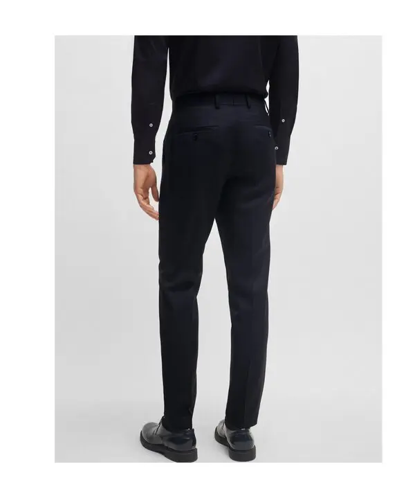 Hugo Boss Single-breasted Virgin Wool Suit - Dark Blue