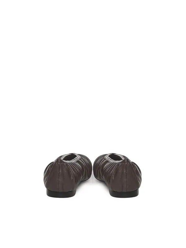 BIBI LOU Rigel Leather Ballet Flats - Brown