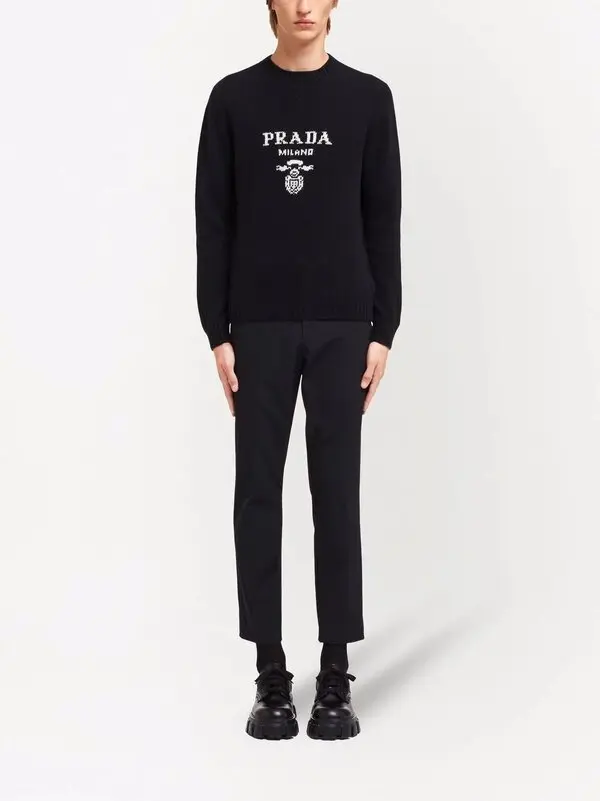 Prada Logo Detailed Knitted Jumper