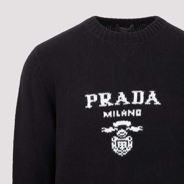 Prada Logo Detailed Knitted Jumper