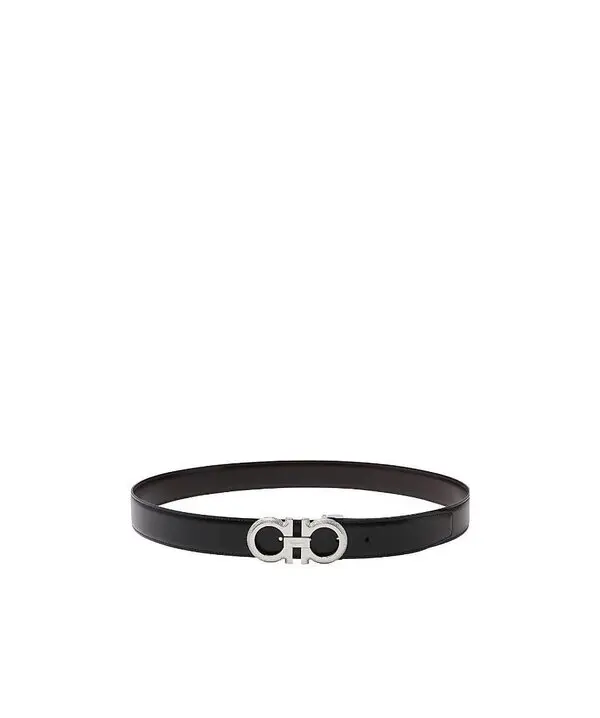 FERRAGAMO Gancini Reversible Belt - Black
