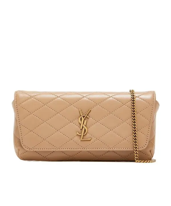 Saint Laurent Gaby Chain Phone Holder - Nude