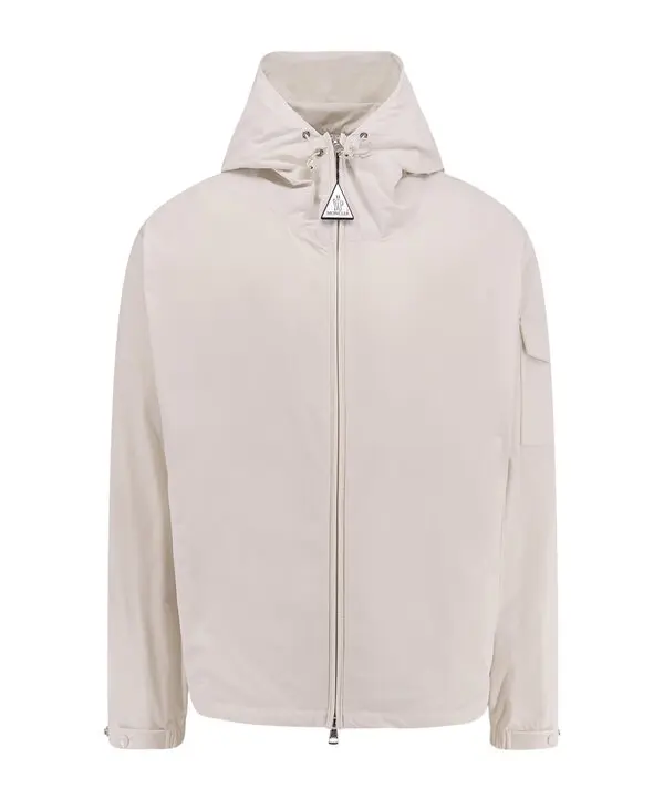 Moncler Logo Patch Zip-up Hooded Jacket - No