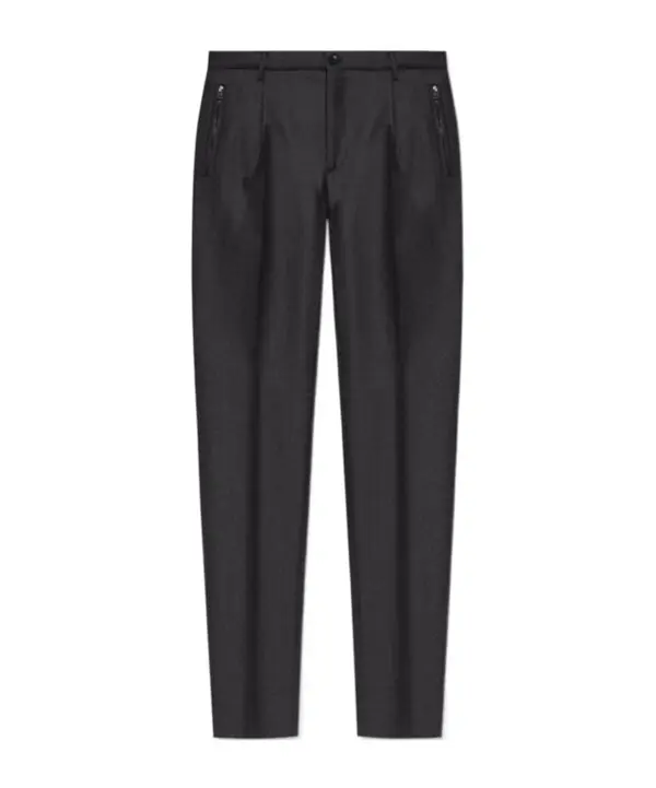 Etro Carrot Leg Pleated Trousers - Black