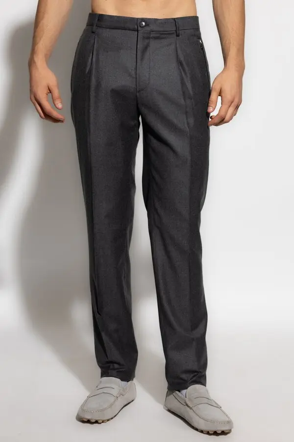 Etro Carrot Leg Pleated Trousers