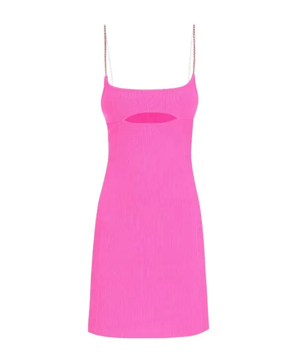 Gcds Logo Embellished Spaghetti Strap Mini Dress