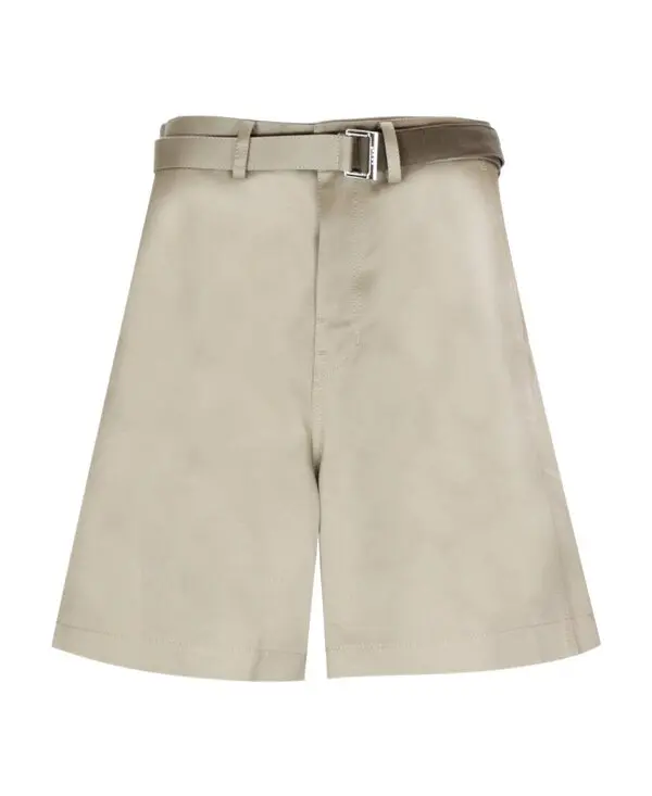 Sacai Belted Wide-leg Shorts - Nude