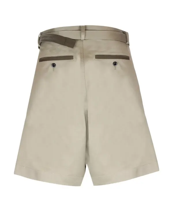 Sacai Belted Wide-leg Shorts