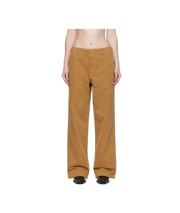 R13 Wide-leg Cargo Casual Pants - Yellow-brown