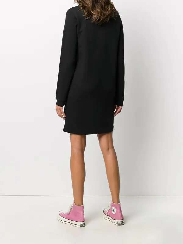 Moschino Sequined Heart Dress With Logo Detail