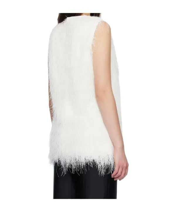 Loulou De Saison Yasmin Fringed Sleeveless Top - White