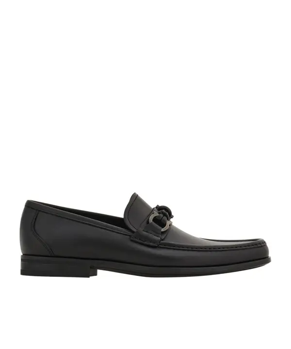 FERRAGAMO Gancini Loafers - Black