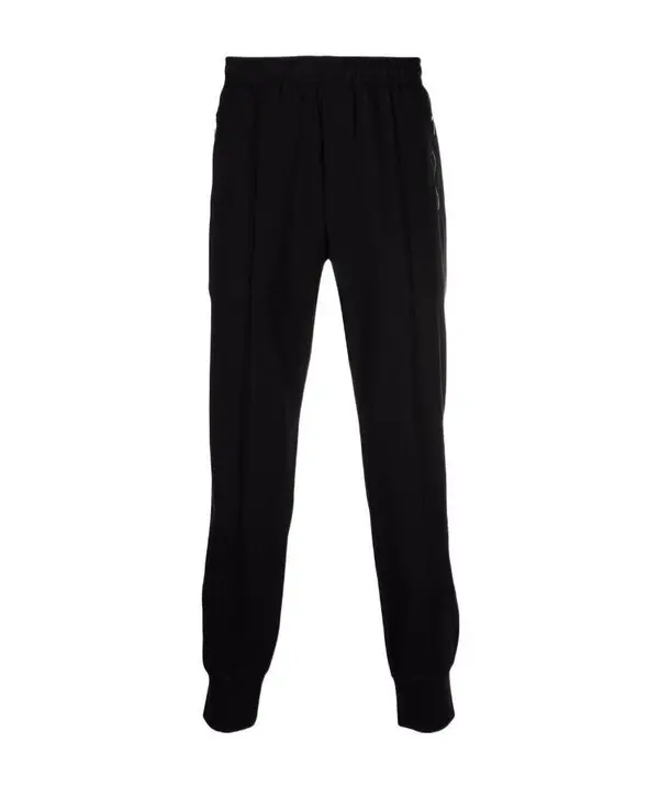 Emporio Armani Mid-rise Slim-fit Track Pants - Black