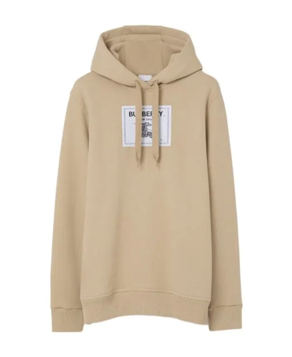 Burberry Logo Patch Drawstring Hoodie