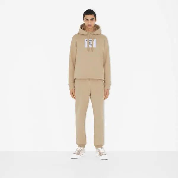 Burberry Logo Patch Drawstring Hoodie