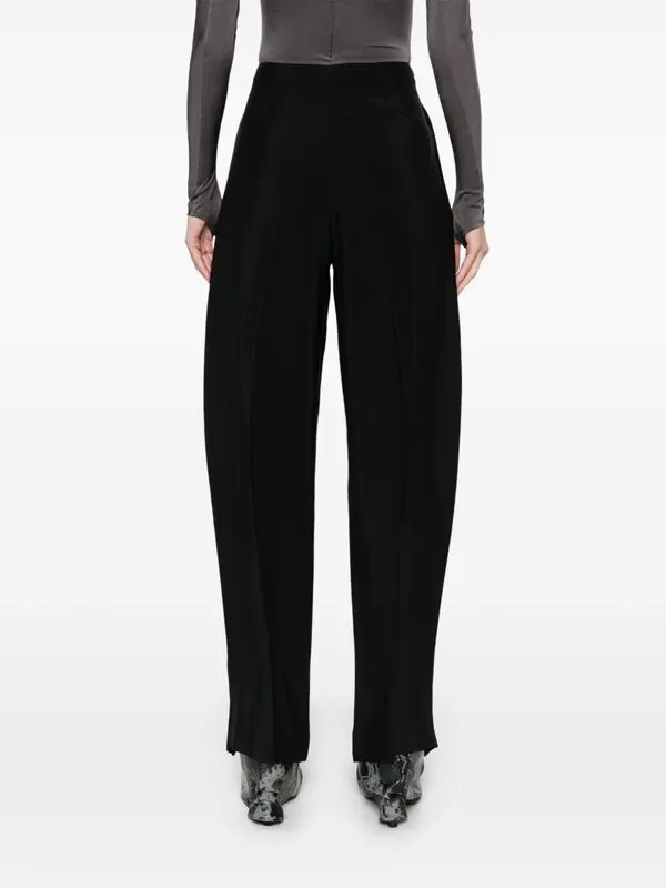 MUGLER Pierced Loose Tailored Trousers - Black