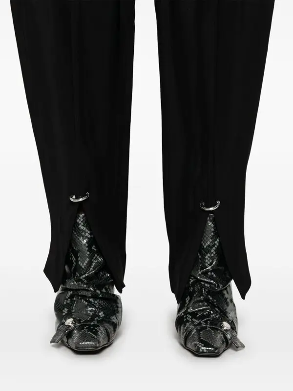 MUGLER Pierced Loose Tailored Trousers - Black