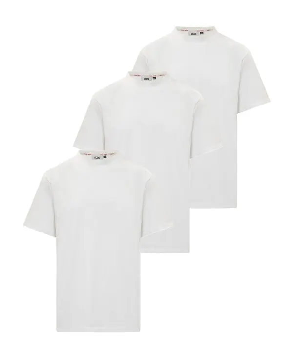Gcds Three Packs Crewneck T-shirt - White