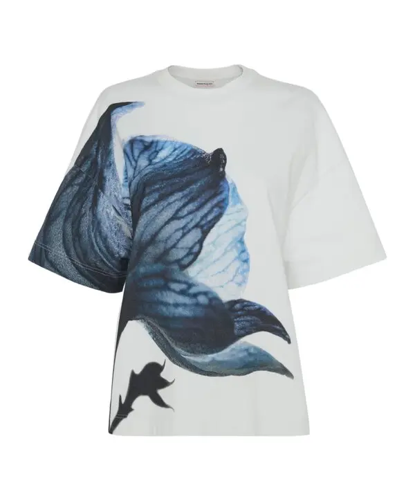 Alexander McQueen Crew Neck T-shirt With Floral Print