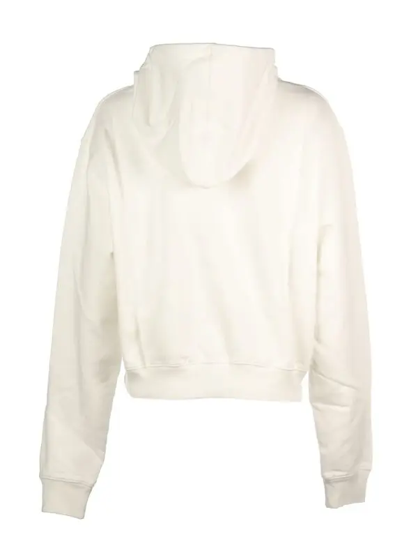 Off-White Logo Character Printed Hooded Hoodie - White