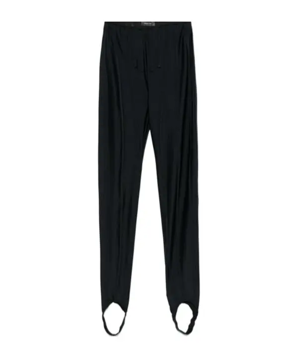 MUGLER Panelled Corseted Leggings - Black