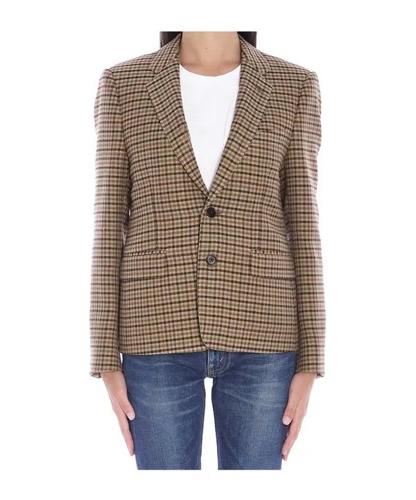 Celine Campbell Jacket In Checked Wool