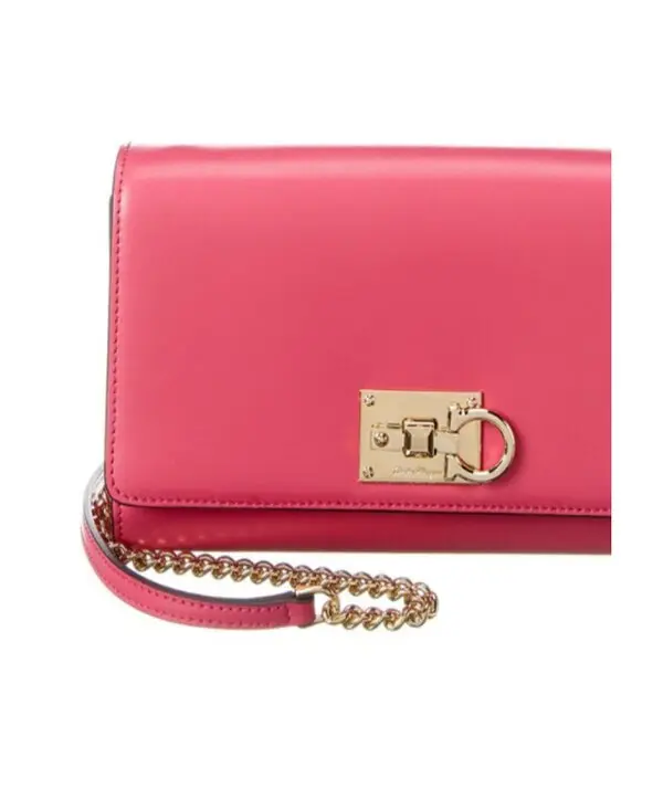 FERRAGAMO Metal Snap Shoulder Bag