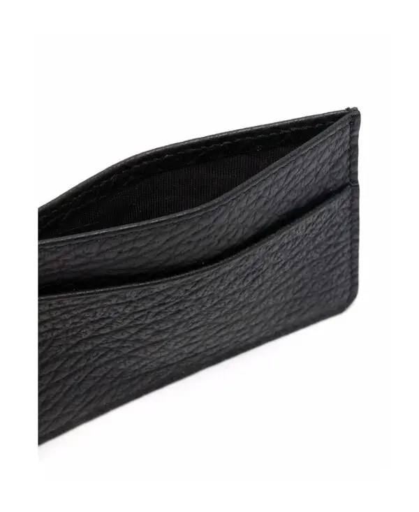 MAISON MARGIELA Stitch Detailed Open Top Card Holder - Black