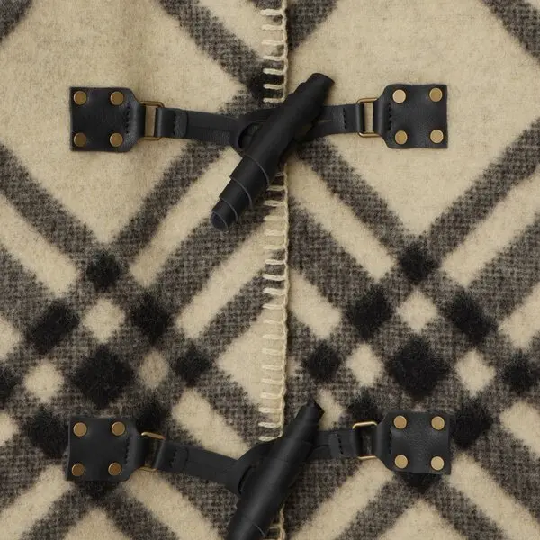 Burberry Check Wool Cape