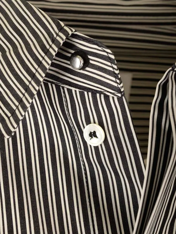 AMI Paris Striped Long-sleeve Shirt