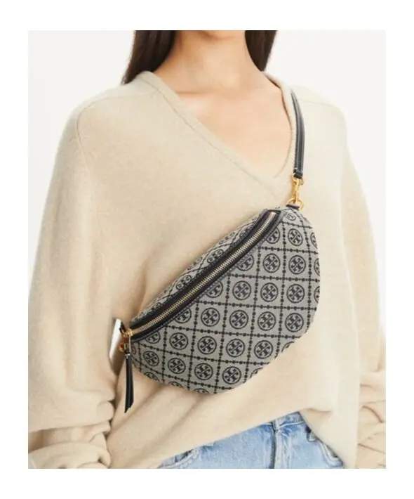Tory Burch T Monogram Belt Bag - Gray