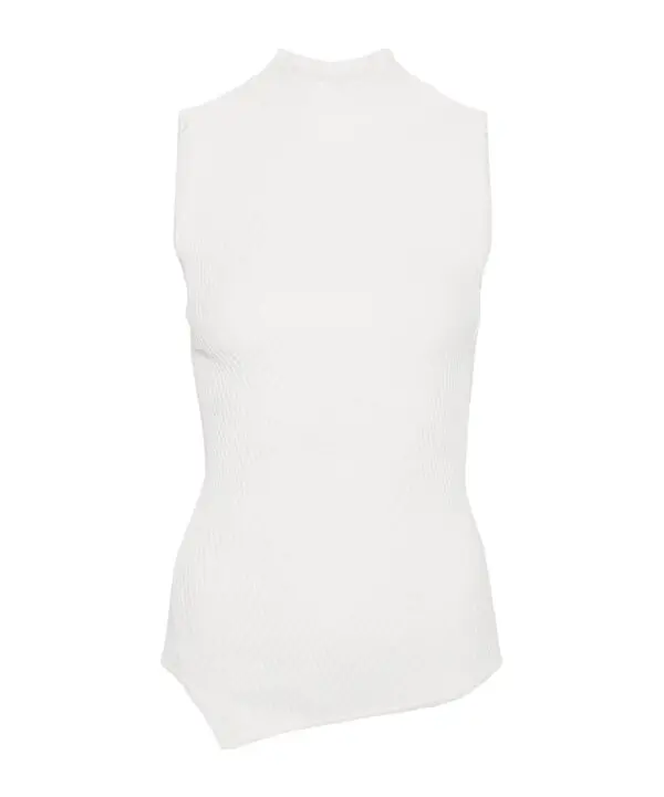 TOTEME Almaz Ribbed Tank Top - White