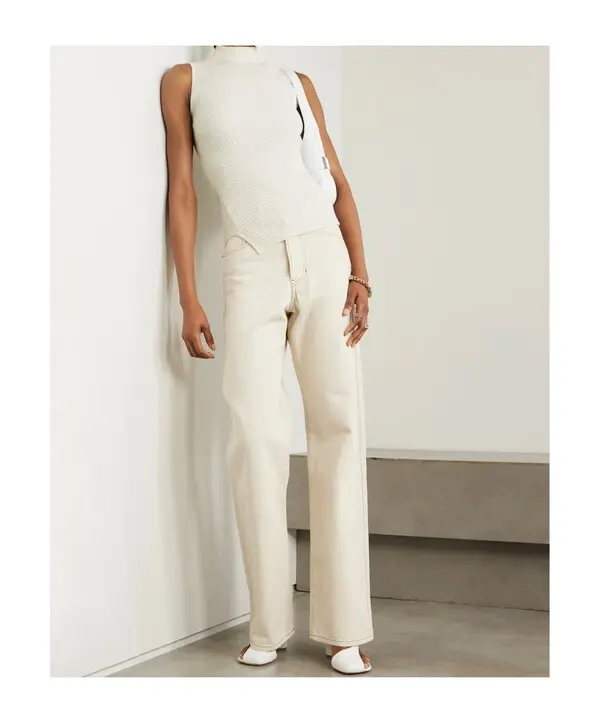 TOTEME Almaz Ribbed Tank Top - White