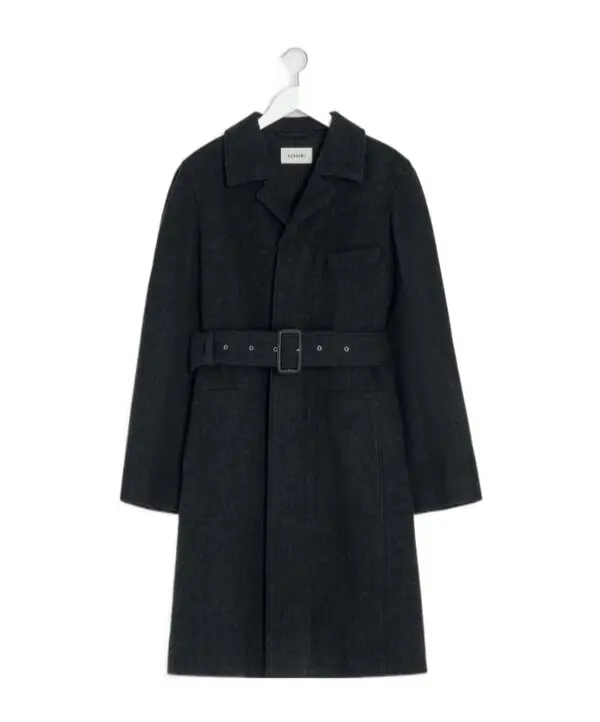 LEMAIRE Belted Tailored Coat - Black
