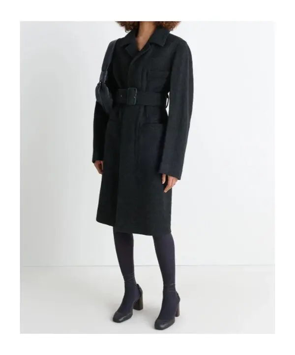 LEMAIRE Belted Tailored Coat - Black