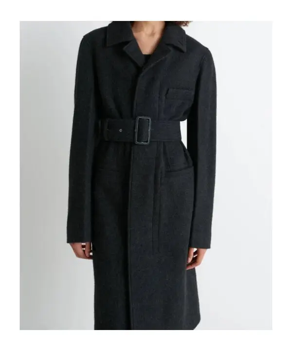 LEMAIRE Belted Tailored Coat - Black